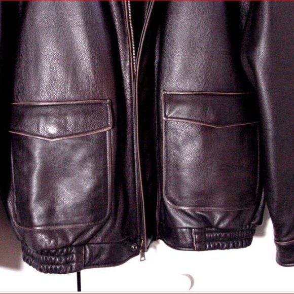 Jos. A. Bank | Jackets & Coats | Vtg Brown Leather Jos A Bank A2 Bomber ...